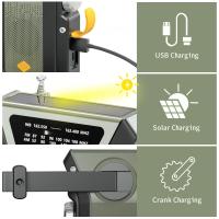 China 4000mAh Emergency Radio Power Bank with AM/FM/WB Band SOS Alarm Built-in Speaker & Flashlight Phone Charger for sale