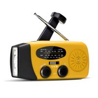 China OEM Customizable Mini Hand Crank AM/FM NOAA Weather Alert Radio with 2000mAh Power Bank LED Flashlight for Emergency Disaster for sale