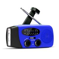China OEM Customizable Mini Hand Crank AM/FM NOAA Weather Alert Radio with 2000mAh Power Bank LED Flashlight for Emergency Disaster for sale