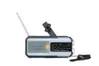 China New Model Portable Mini Hand Crank Radio 2000mAh Power Bank Emergency SOS Flashlight Solar FM/AM Speaker Survive Kit Clock for sale