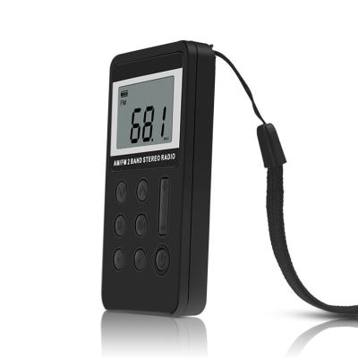 China Hot AM FM Portable Mini Pocket Radio with Clock Internet Radio Rechargeable Battery Built-in Speaker & Digital Tuning for sale