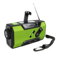 China Portable Solar Hand Crank Radio 2000mAh AM/FM NOAA Weather Including Flashlight and Charger,Camping Essentials for sale