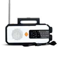 China Battery capacity 2000mAh FM AM WB solar radio receiver no display type outdoor activity and emergency flashlight SOS for sale