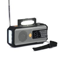China Battery capacity 2000mAh FM AM WB solar radio receiver no display type outdoor activity and emergency flashlight SOS for sale