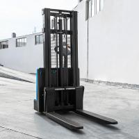 China Pedestrian Electric Pallet Stacker Truck with 1500kg Capacity Standing Platform and Lithium Battery for sale