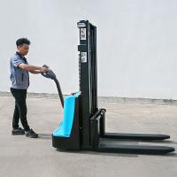 China intelligent Semi Electric Stacker 1.5 Ton Capacity , Electric Walkie Pallet Stacker battery operated pallet stacker for sale