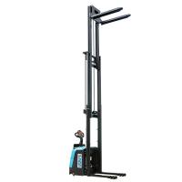 China Powered  Walkie Stacker Pallet Jack Truck 3000 lbs  Capacity Stand on electric hydraulic forklift for sale