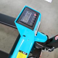 China Mechanical Manual Hydraulic Pallet Lifter , Manual Pump Truck forklift with scale 2500kg for sale