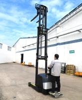 China CE Approved  Battery Reach Truck , Stand Up Reach Forklift 1.2 Tons for sale