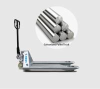 China Custom Galvanized Manual Hand Pallet Truck Jack 550mm Fork Width hand pallet jack lift for sale