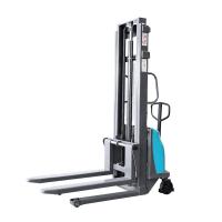 China Semi-Electric Stacker 1500kg (3300lbs) Warehouse Material Handlinglift Height 4000mm 157 Inch Walkie Pallet Stacker Portable for sale