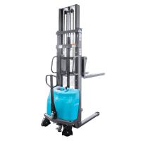 China Adjustable Semi Electric Pallet Stacker 5T Straddle light  Flexible for sale