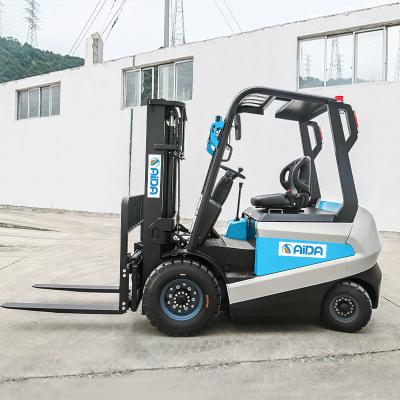 China Sit Down Electric Forklift 1.5 Ton 6000mm Lift Height  Logistics Distribution 4 wheel electric forklift for sale