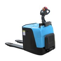 China DC Control Electric rider stand-on Pallet Truck for sale
