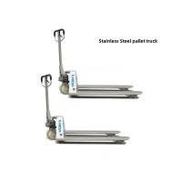 China Custom 550mm Galvanized Stainless Steel Manual Hand Pallet Truck With 1T - 5T Load Capacity for sale