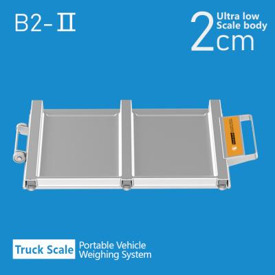 China Battery Powered Mobile Truck Scale Above Ground Mounting 22.5kg Lightweight Steel Design for sale