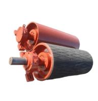 China Conveyor Belt Pulley with Herringbone Chevron Rubber Lagging for sale