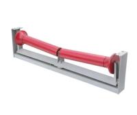 China Durable Conveyor Return Roller Set - Red Industrial Belt Support System for sale