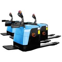 China Stand Up Type Electric Pallet Jack Forklift 3 Ton Capacity With Brush for sale