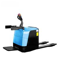 China Stand Up Type Electric Pallet Jack Forklift 3 Ton Capacity With Brush for sale