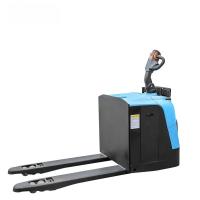 China Stand Up Type Electric Pallet Jack Forklift 3 Ton Capacity With Brush for sale