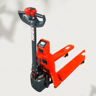 China 6158 Electric Weighing Pallet Jack 2.0 Ton Capacity Built-in Digital Scale Printer Module 701mm Fork IP67 Sensor for sale