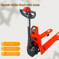 China Electric Weighing Pallet Jack 1.5 Ton Capacity Built-in Digital Scale Embedded Printer for sale