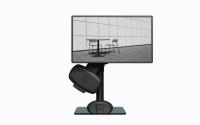 China Matte Black Monitor Mount Arm To Relax Neck Stiff for sale