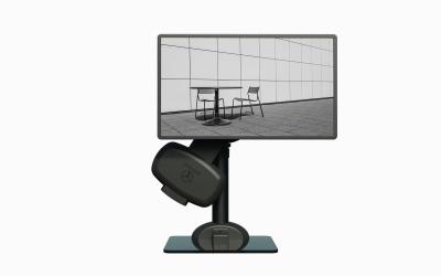 China Matte Black Monitor Mount Arm To Relax Neck Stiff for sale