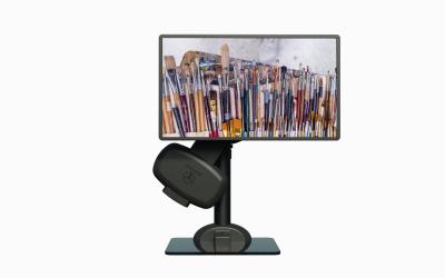 China Black Automatic Lifting Rotating Monitor Mount Arm Bracket To Prevent Neck Pain for sale
