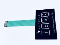 China Electronic Customized 4 Button Membrane Switch With Tinted LED Embeded for sale