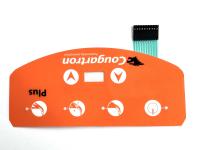China Monochrome Screen Printing Membrane Key Switch LCD Fanuc With Frosted LED Window for sale