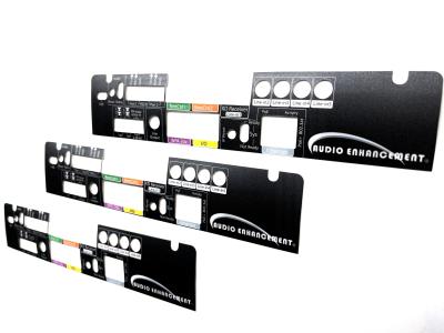 China Texture Finish Polyester MS500 Graphic Overlay Label For Audio Enehencement for sale