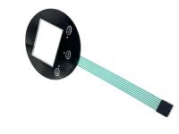 China 3 Keys LED Electric Custom Membrane Switches With Nicomatic Connector for sale