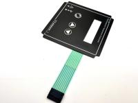 China High Brightness Green LED Backlit Key Membrane Switch With 3M External Adhesive for sale