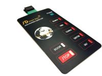 China Polyester Female Connector Led Membrane Switches With Metal Clike Dome Buttons for sale