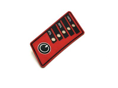 China Small One On / Off Push Button Membrane Switch With Surface Finish for sale