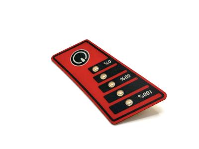 China Waterproof LED Membrane Switch 0.125mm With Velvet Texture for sale