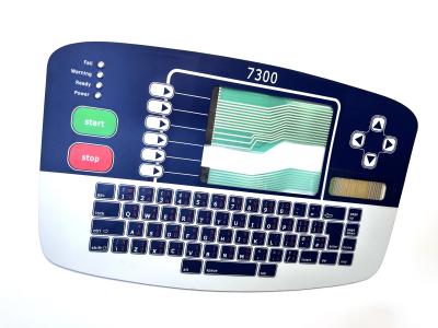 China Silver Conductive Circuit Backlit Membrane Switch Panel For Ocean Monitor for sale
