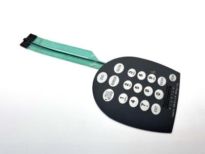 China LED Backlight Screen Printing One Button Membrane Switch With Transparent Window Display for sale