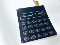 China Glossy Finish Polyester Transparent Window Tactile Button Switch For CNC Machine for sale