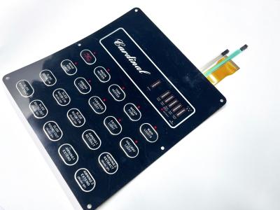 China 3M Rear Adhesive Waterproof Backlit Membrane Switches With Gradient Printing for sale