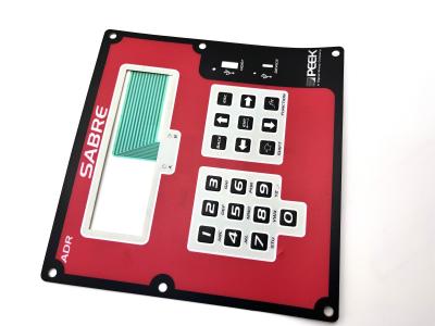 China Grossly Transparent LCD Screen Keyboard Membrane Cover With Metal Dome for sale