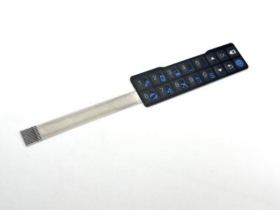 China Tactile Rasied Membrane Button Panel With Nicomatic Female Connector for sale