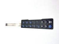 China Tactile Rasied Membrane Button Panel With Nicomatic Female Connector for sale