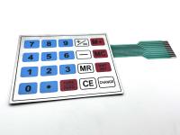 China Flexible 1.25MM Pitch Etch Copper Rubber Membrane Keypad With 3M Adhesive for sale