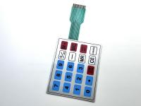 China Flexible 1.25MM Pitch Etch Copper Rubber Membrane Keypad With 3M Adhesive for sale
