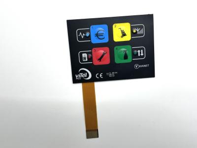 China Customizable led membrane Embossing Tactile Switch Keyboard 3M Adhesive for sale