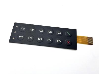 China 500K Cycle Small Membrane Push Button Switch With Pantone Color LED Windows for sale