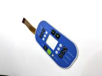 China Texture Coating 1x3 Matrix Membrane Switch Connectors With Perimeter Emboss All Keys for sale